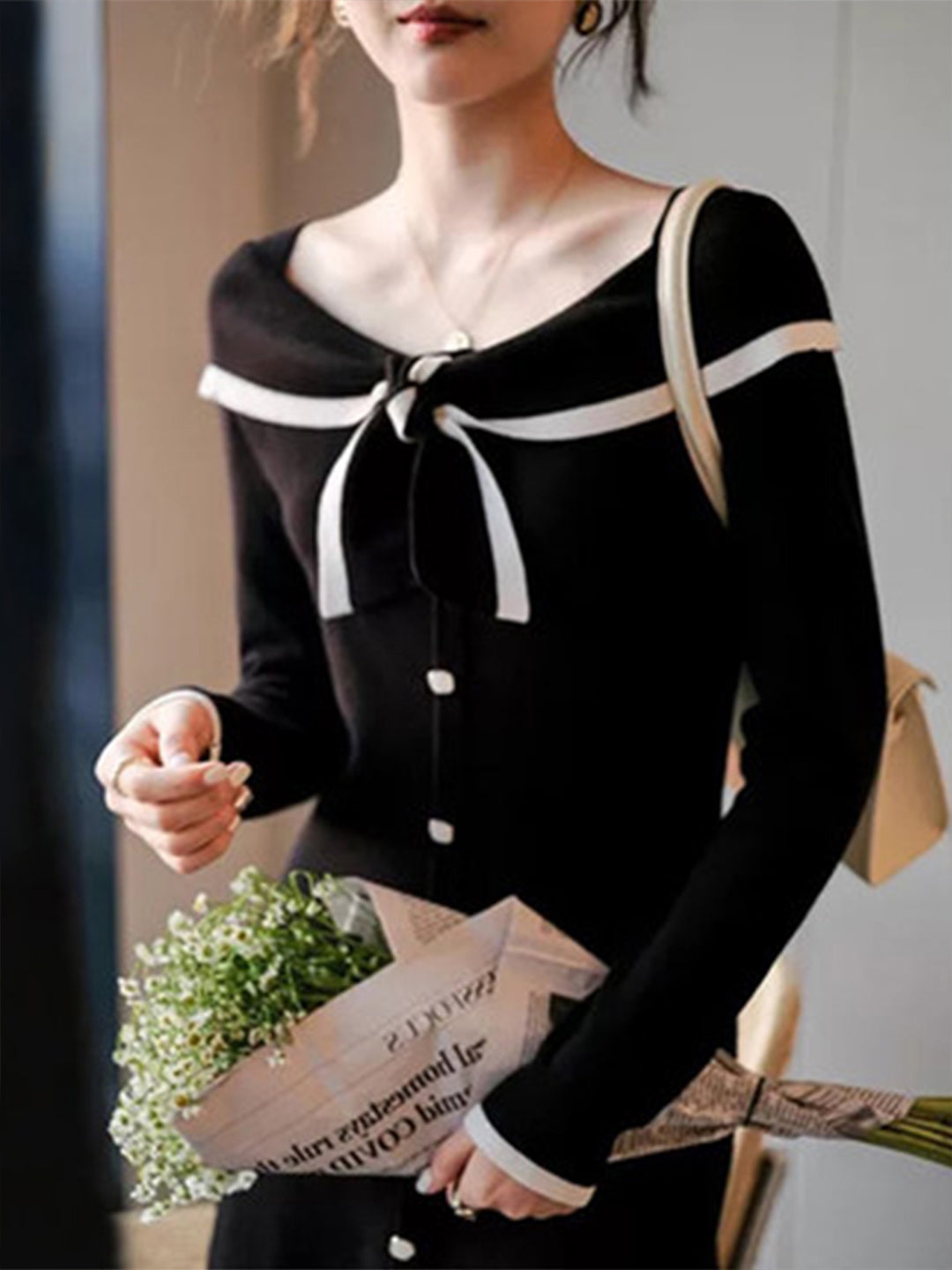 Erin Classic Black Knitted Dress – Roselili